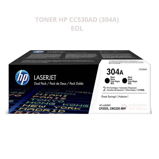 Cartucho toner hp cc530ad (304a) eol para hp laserjet cp2025, cp2020, cm2320 – Distribuidora LiLi